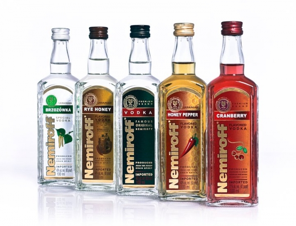 Partychecker.at - Nemiroff Vodka Souvenir Set 5x100ml 4x40% 1x21% bottles